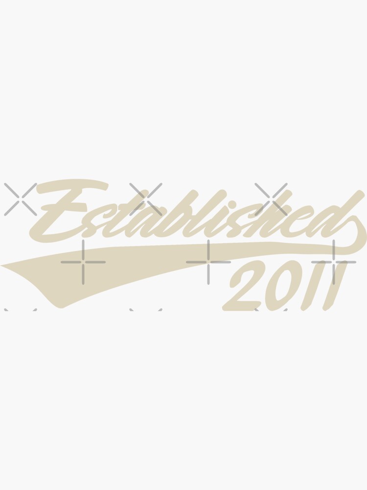 "Established 2011 Cool 10h Birthday Gift Funny Vintage 10 Year Old Bday ...