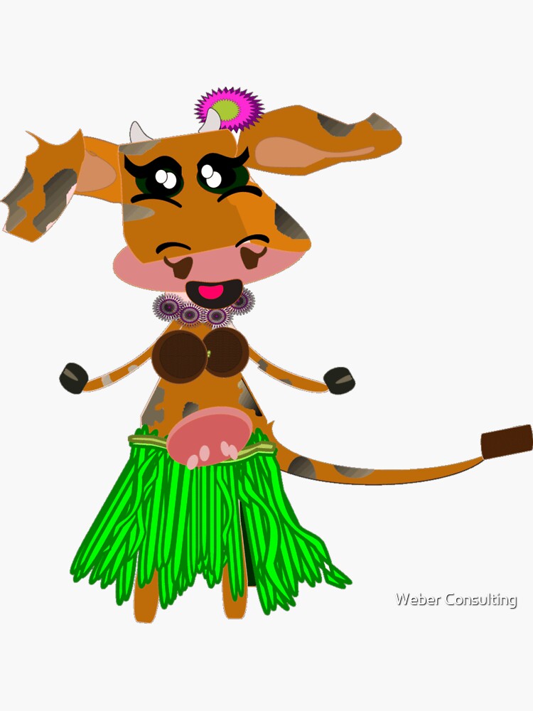 "Sola, the hula-hula moo cow." Greeting Card for Sale by HalfNote5 ...