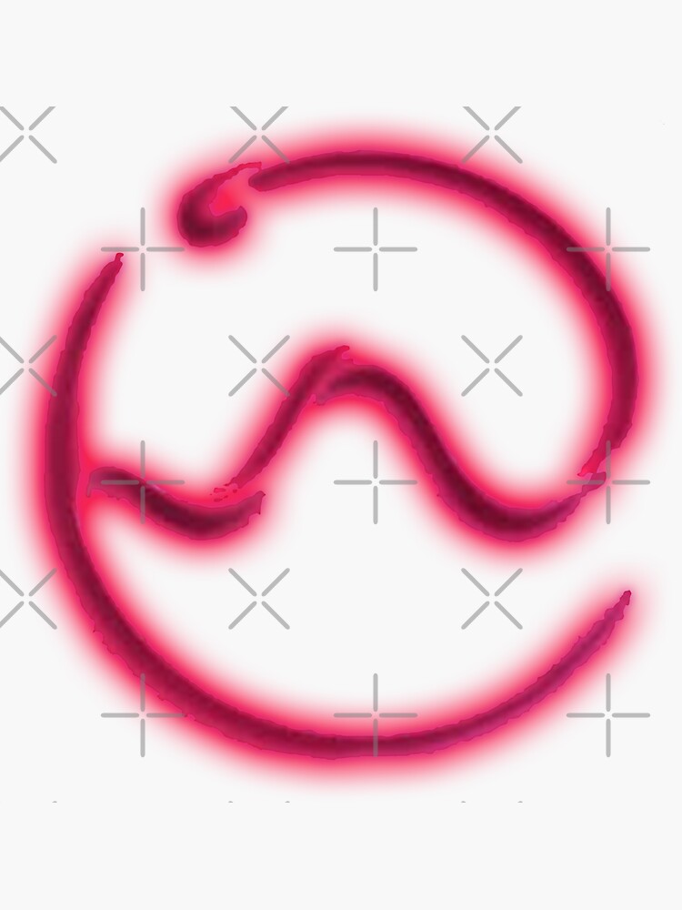 "Chromatica Glow Red Symbol" Sticker by oxoxoxo | Redbubble
