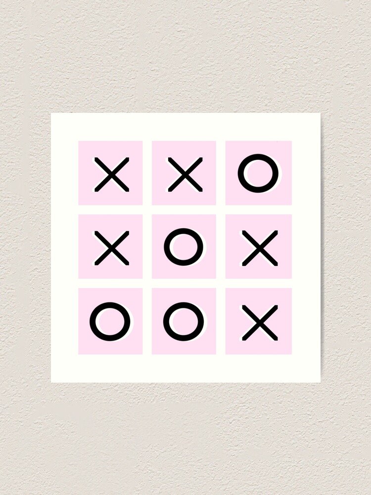 "Tic Tac Toe Draw (X's and O's, Hugs and Kisses) Grid PWB (Pink, White ...