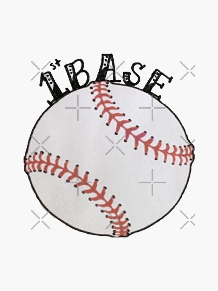 "Baseball First Base" Sticker for Sale by lulugou | Redbubble