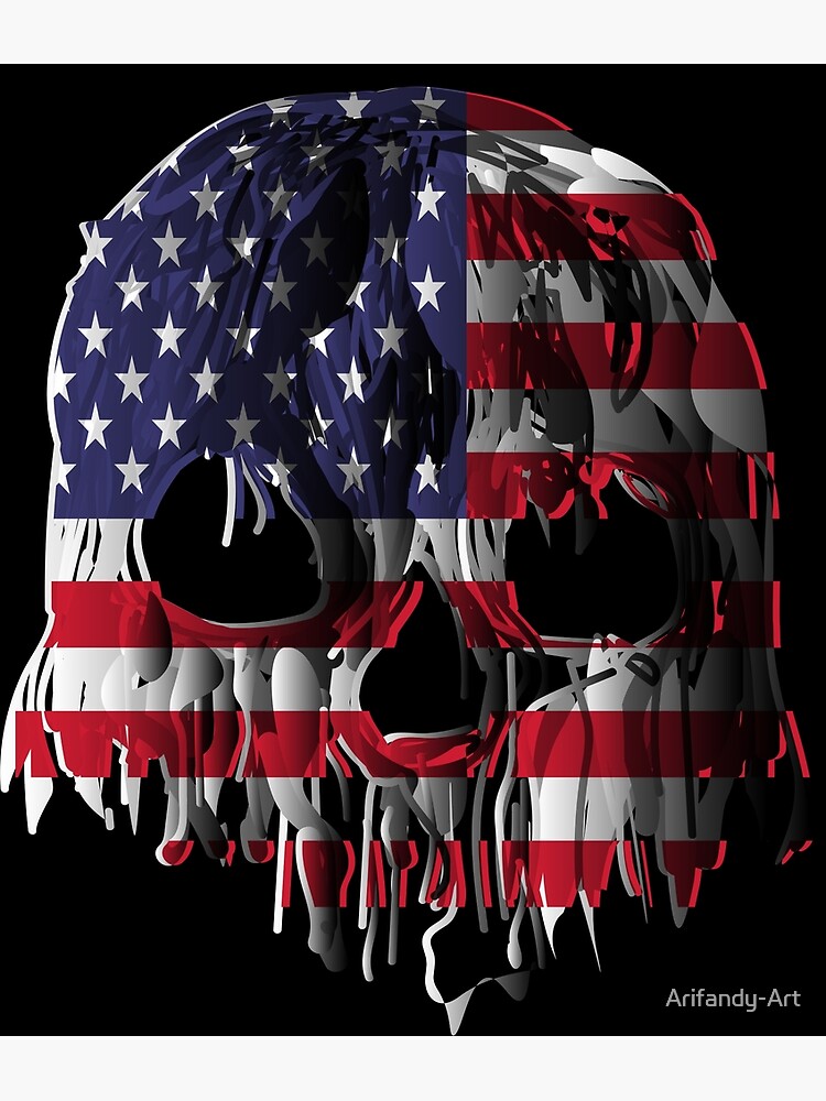 "American flag skull mask." Poster for Sale by Arifandy-Art | Redbubble