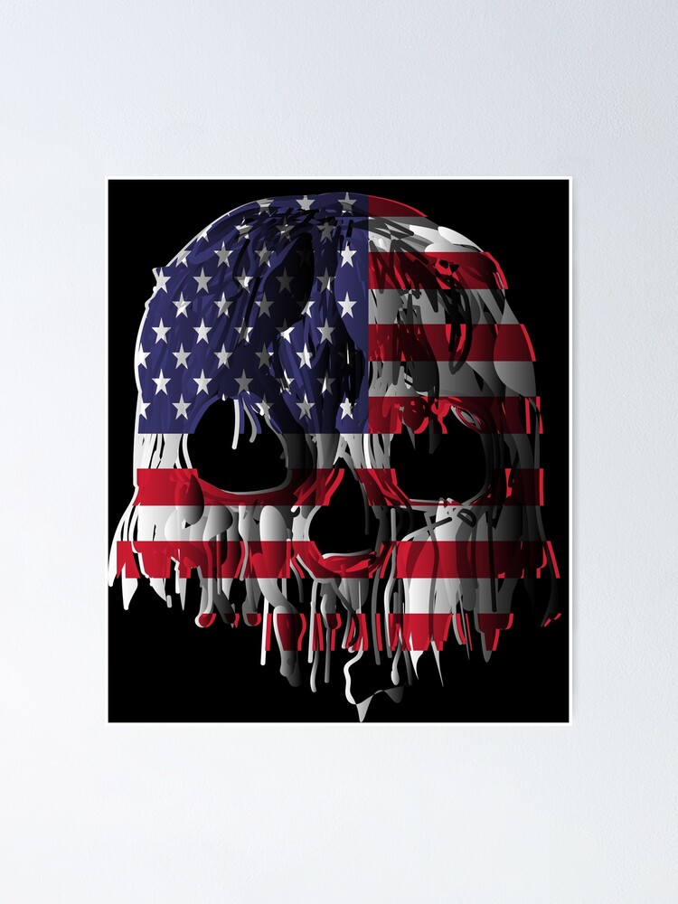 "American flag skull mask." Poster for Sale by Arifandy-Art | Redbubble