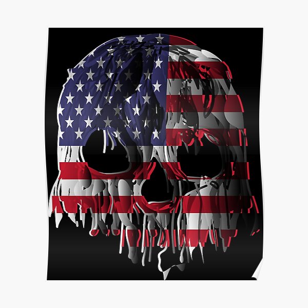 "American flag skull mask." Poster for Sale by Arifandy-Art | Redbubble