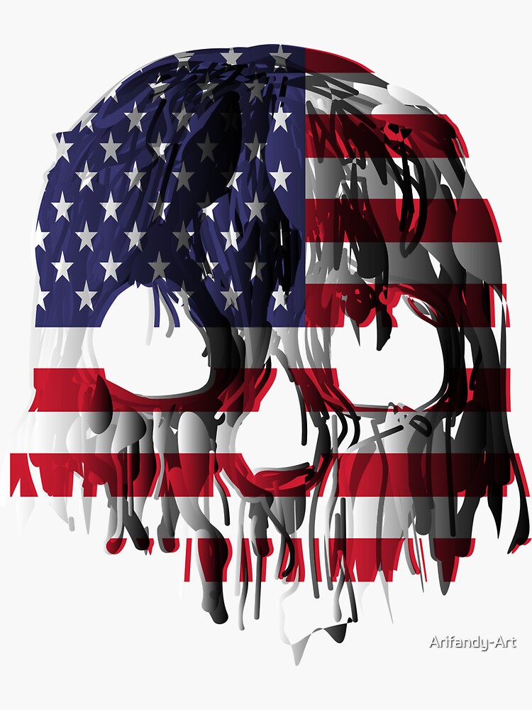 "American flag skull mask." Sticker for Sale by Arifandy-Art | Redbubble