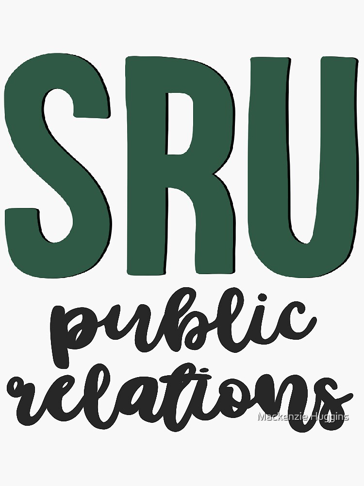 "SRU Public Relations" Sticker by MackenzieHuggin | Redbubble