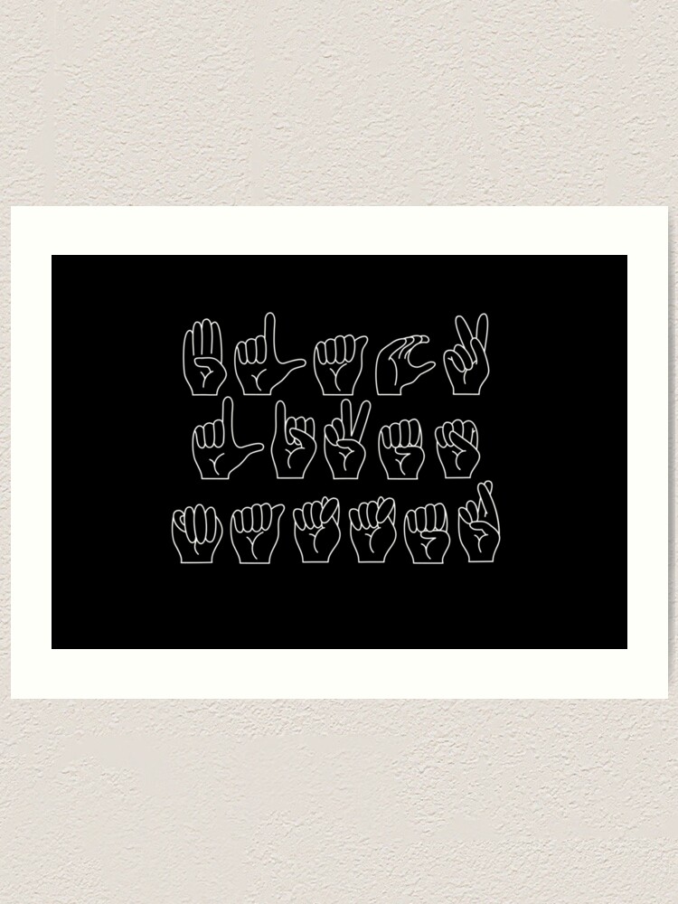 "Black Lives Matter in American Sign Language (ASL)" Art Print for Sale ...