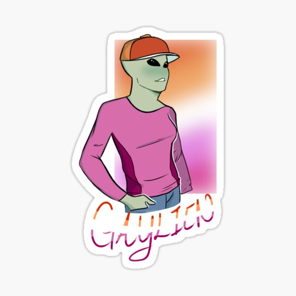 "Gaylien (lesbian)" Sticker for Sale by doritodraws | Redbubble