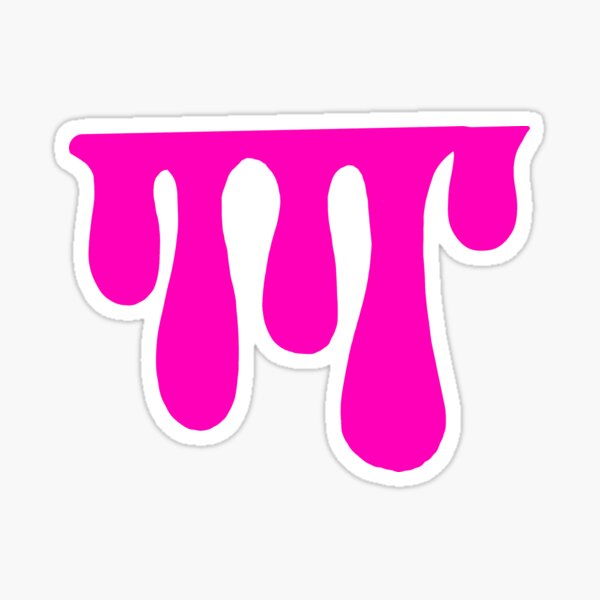 "Neon Pink Drip" Sticker for Sale by amazart08 | Redbubble