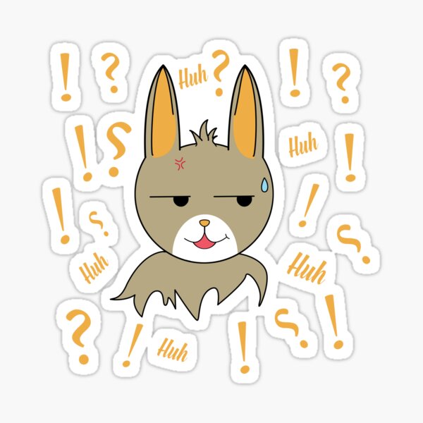 "Annoyed Rabbit" Sticker for Sale by Masbell | Redbubble