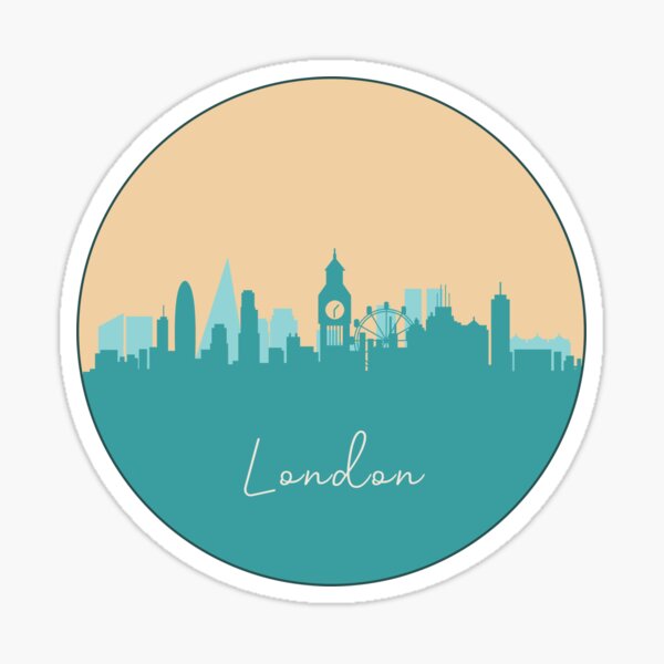 "London skyline" Sticker by SabrinaMelancon | Redbubble