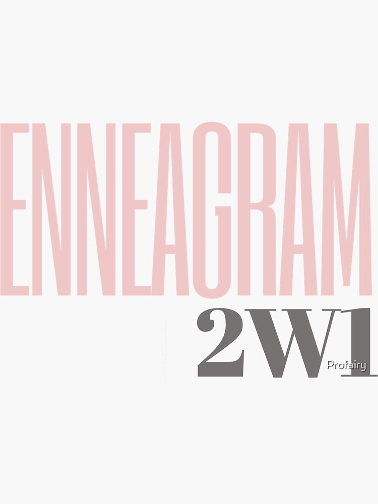 "Enneagram 2w1" Sticker by Profairy | Redbubble
