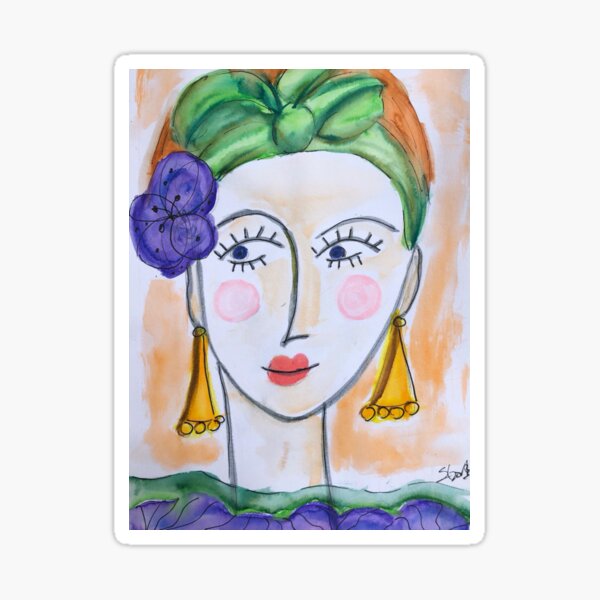 "Maria " Sticker by SylviaGortzArt | Redbubble