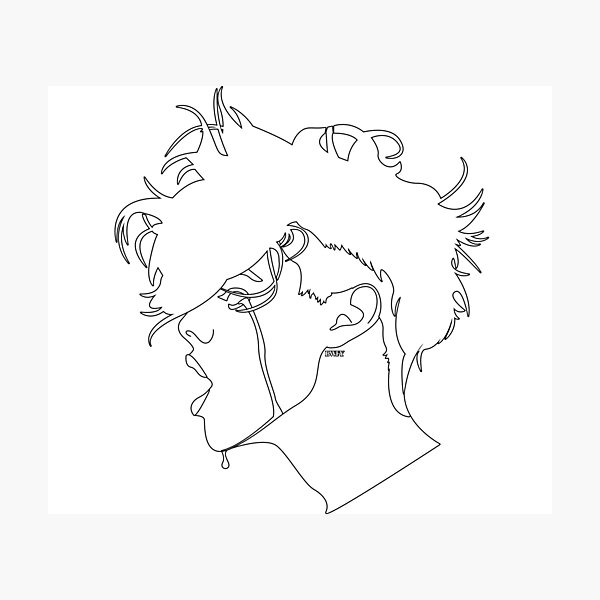 "YUNGBLUD Lines Only Portrait Vector" Photographic Print for Sale by ...