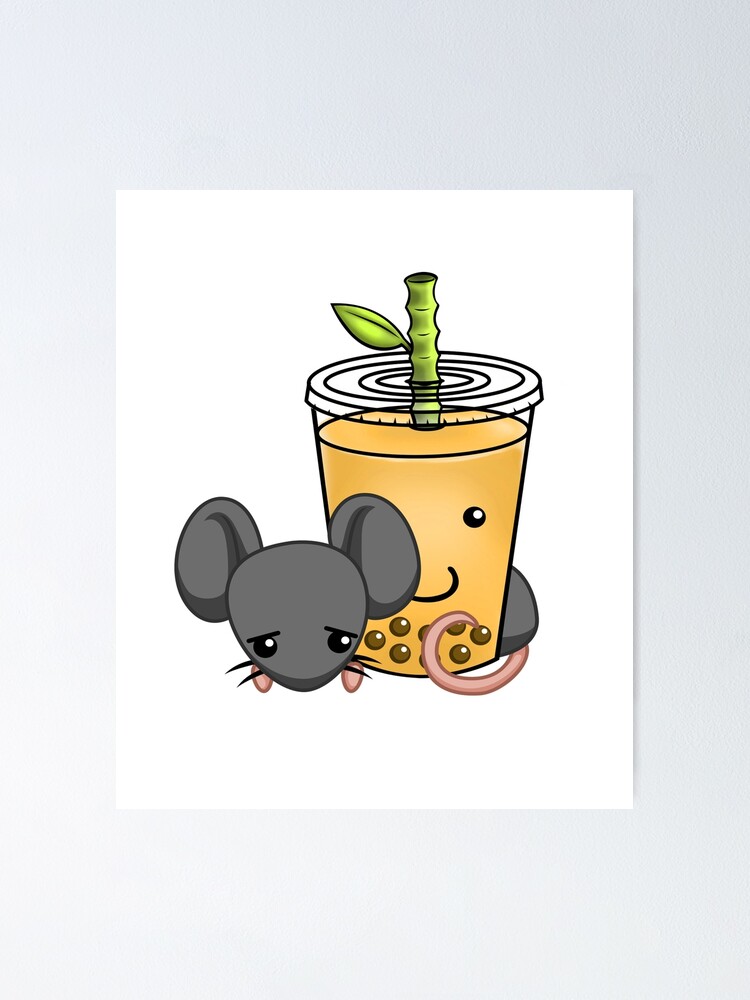 "Year of the Rat Mouse Kawaii Bubble Boba Tea Chinese Zodiac" Poster by ...