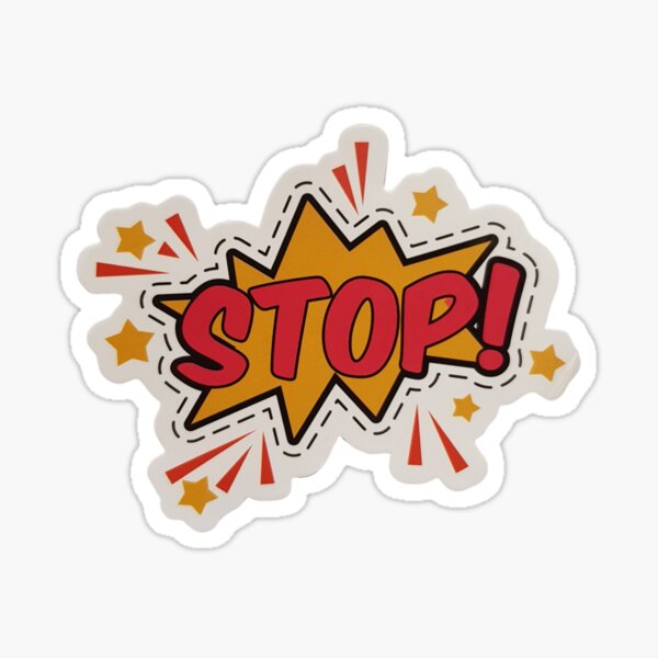 "Stop Sign | Funny" Sticker for Sale by athu44 | Redbubble