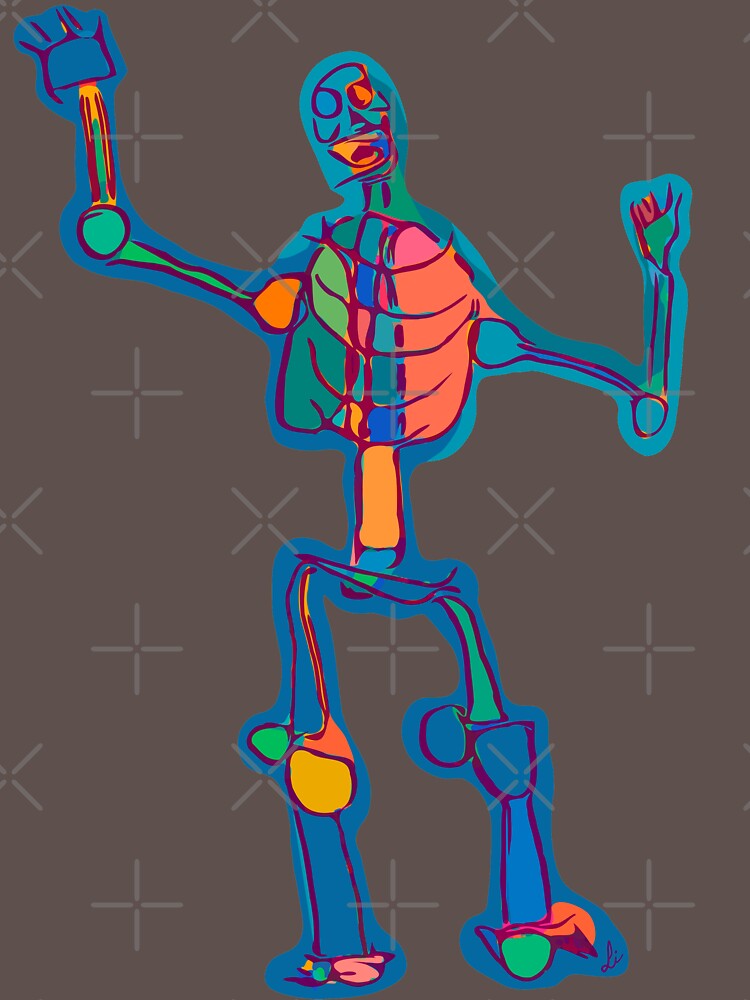 "Cool and Colorful Skeleton Artwork" T-shirt by RavenmonkeyDsgn | Redbubble