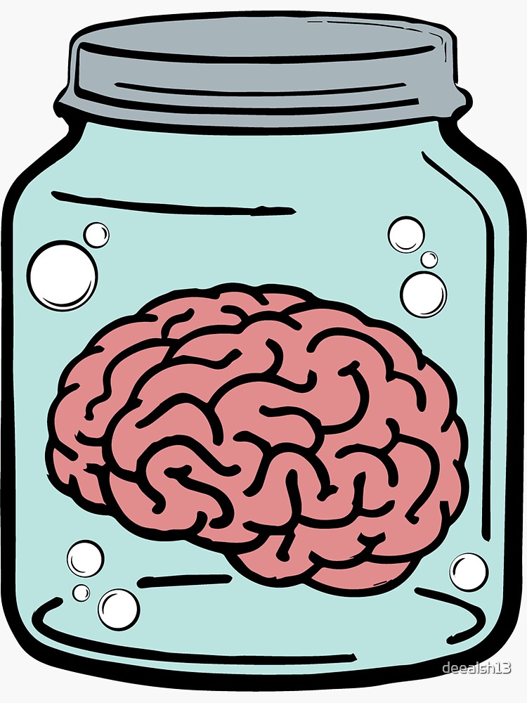 "Brain in Jar" Sticker for Sale by deealsh13 | Redbubble