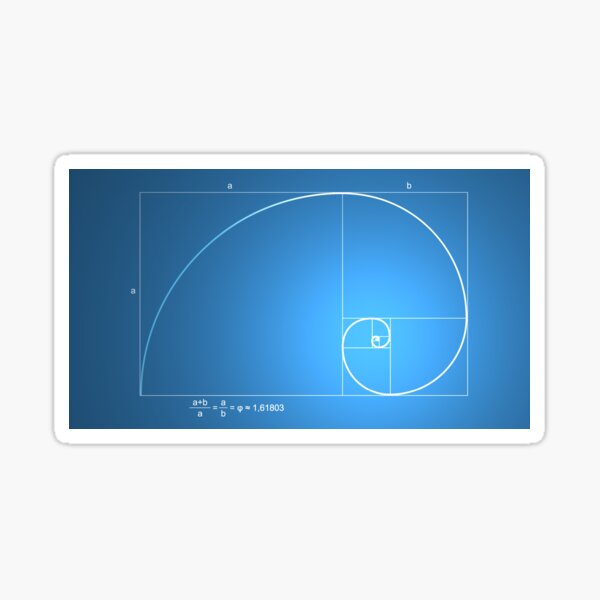 "The Golden Ratio" Sticker by ironcladgranite | Redbubble