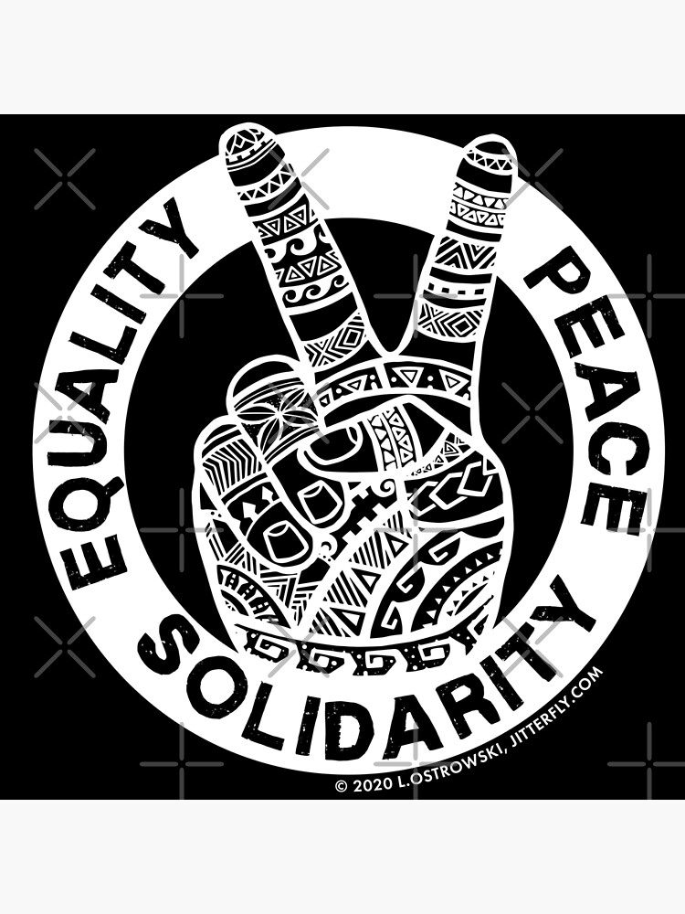 "Equality Peace Solidarity Boho Peace Sign" Poster by jitterfly | Redbubble