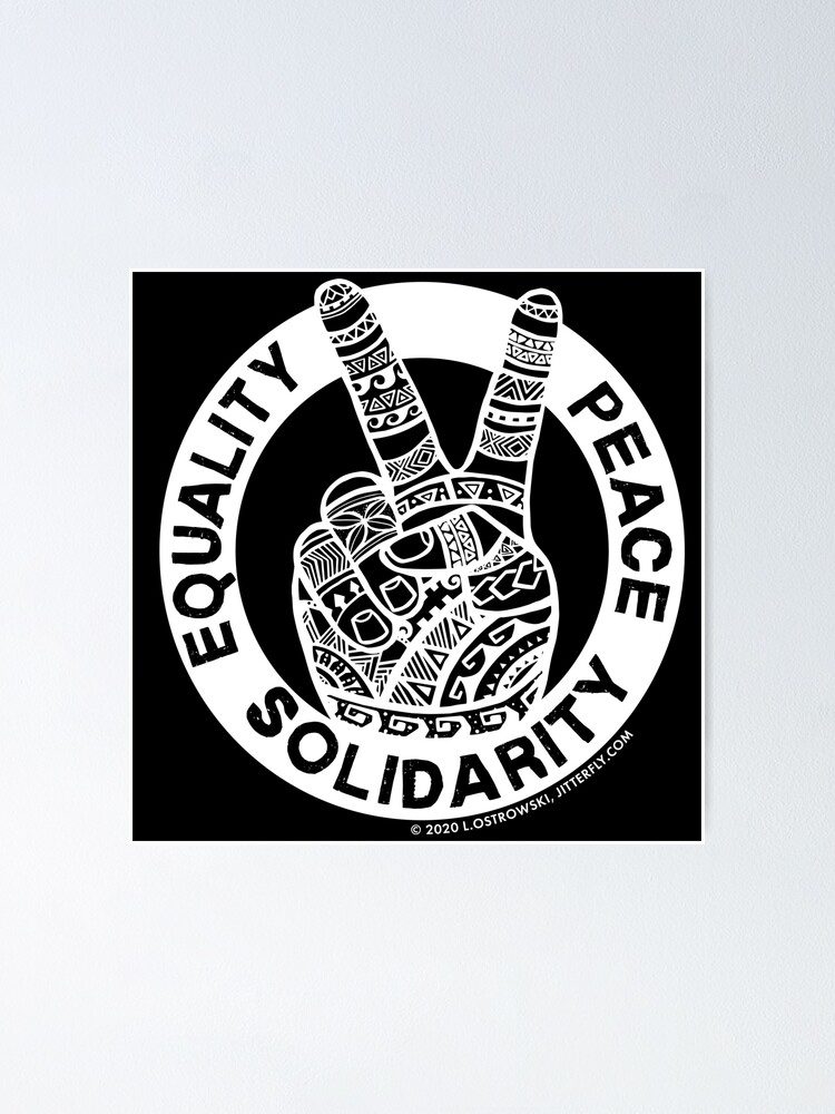 "Equality Peace Solidarity Boho Peace Sign" Poster by jitterfly | Redbubble