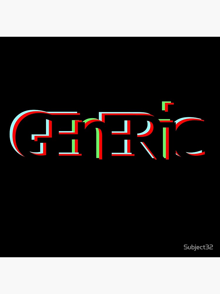 "Generic Text Logo" Poster by Subject32 | Redbubble