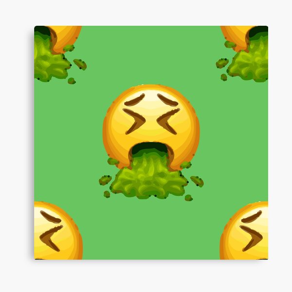 "emoji puking" Canvas Print by gossiprag | Redbubble