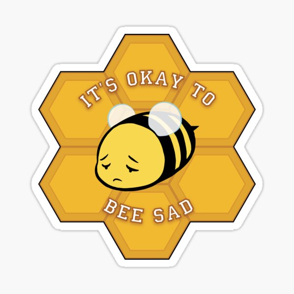 "Bee Sad" Sticker for Sale by PixelPanders | Redbubble