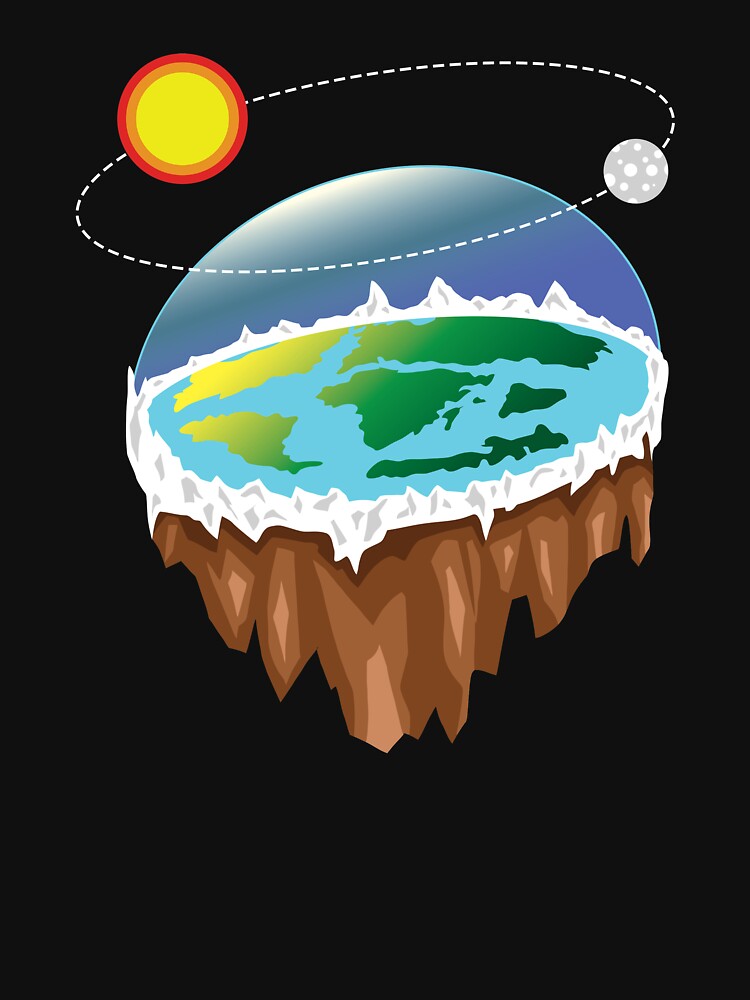 "Flat Earth Ice Wall Gift Design for Flat Earth Fans product" T-shirt ...