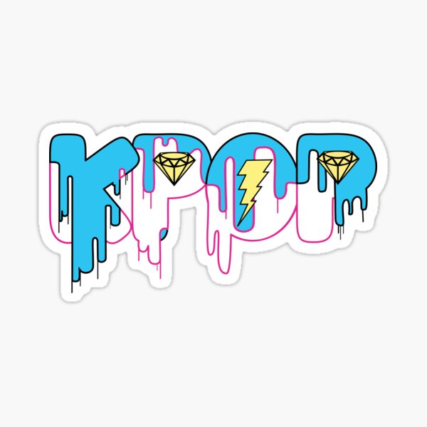 "KPOP Drip Blue2" Sticker for Sale by threadstreets | Redbubble