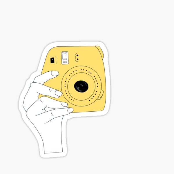 "Yellow camera aesthetic stickers " Sticker for Sale by artesano ...