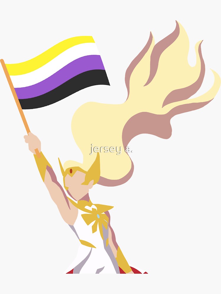 "She-Ra Non-Binary Pride Flag" Sticker for Sale by merlynnedesign ...