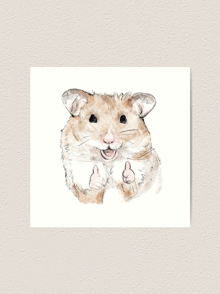 Art & Collectibles Digital Prints Prints Art Print Hamster Meme Hamster ...