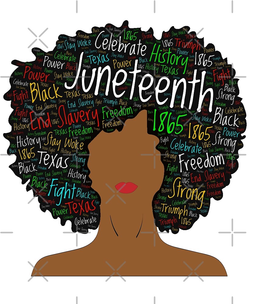"Juneteenth Colorful Afro" by blackartmatters | Redbubble