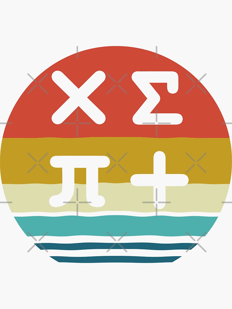 "Math Teacher - Vintage Retro Math Teacher - Mathematics Gift" Sticker ...