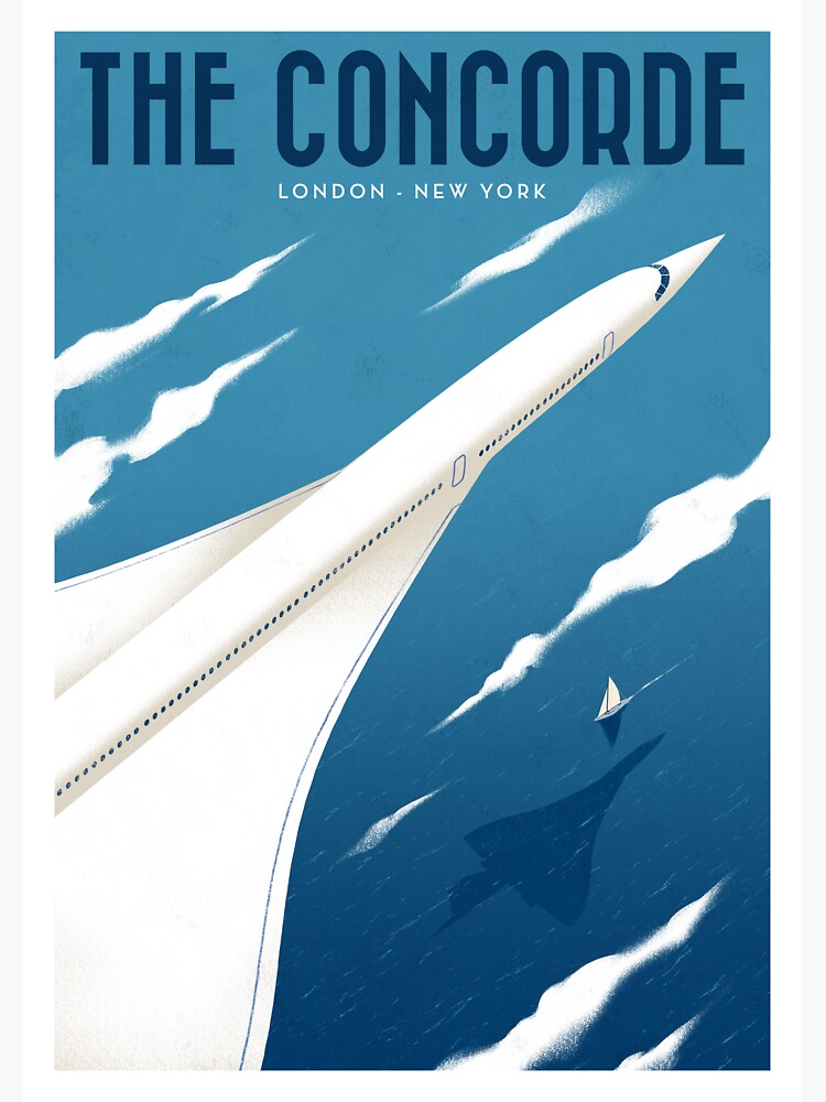 "Travel Posters - The Concorde" Sticker for Sale by ruiricardo | Redbubble