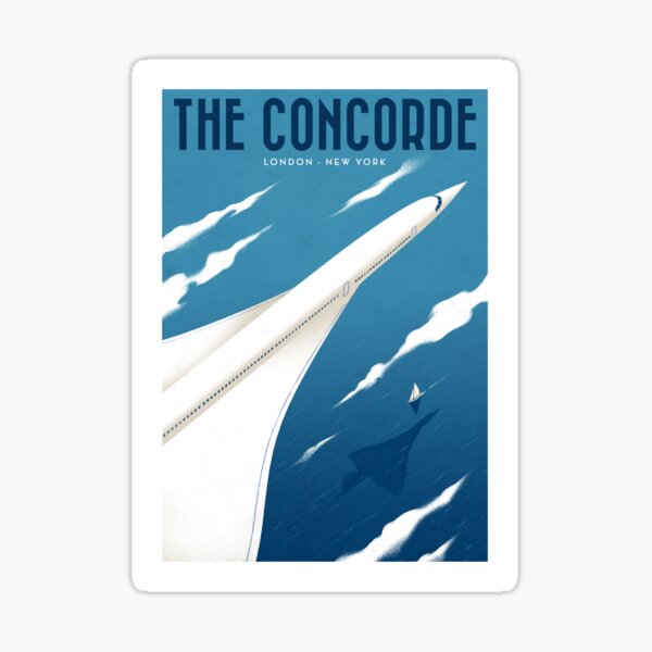 "Travel Posters - The Concorde" Sticker for Sale by ruiricardo | Redbubble