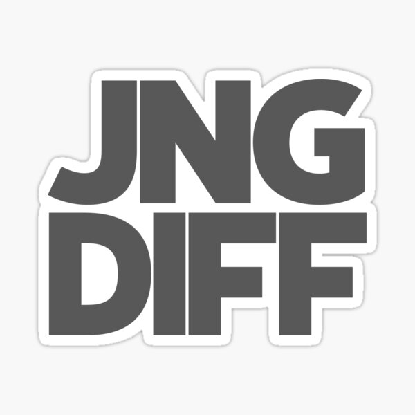 "JNG DIFF | Jungle Difference | Gray Text" Sticker for Sale by agsduy ...