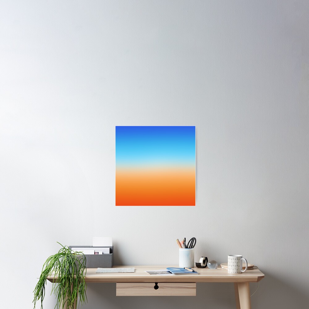 "Blue and Orange Ombre" Poster by KelseyLovelle | Redbubble