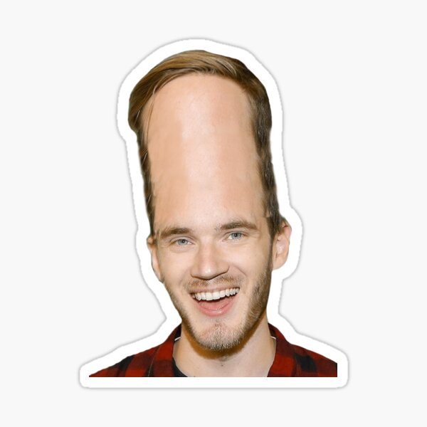 "long forehead pewdiepie meme" Sticker for Sale by Finchlette | Redbubble