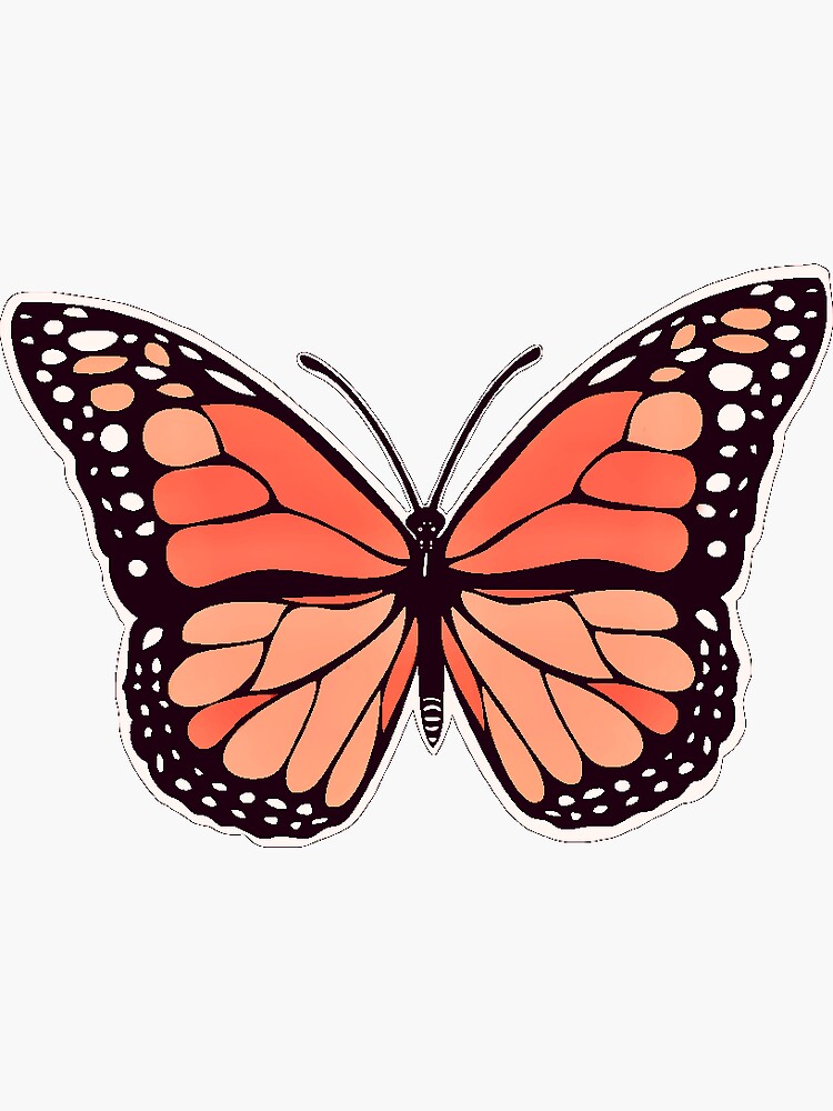 "Coral butterfly" Sticker for Sale by moritaa | Redbubble