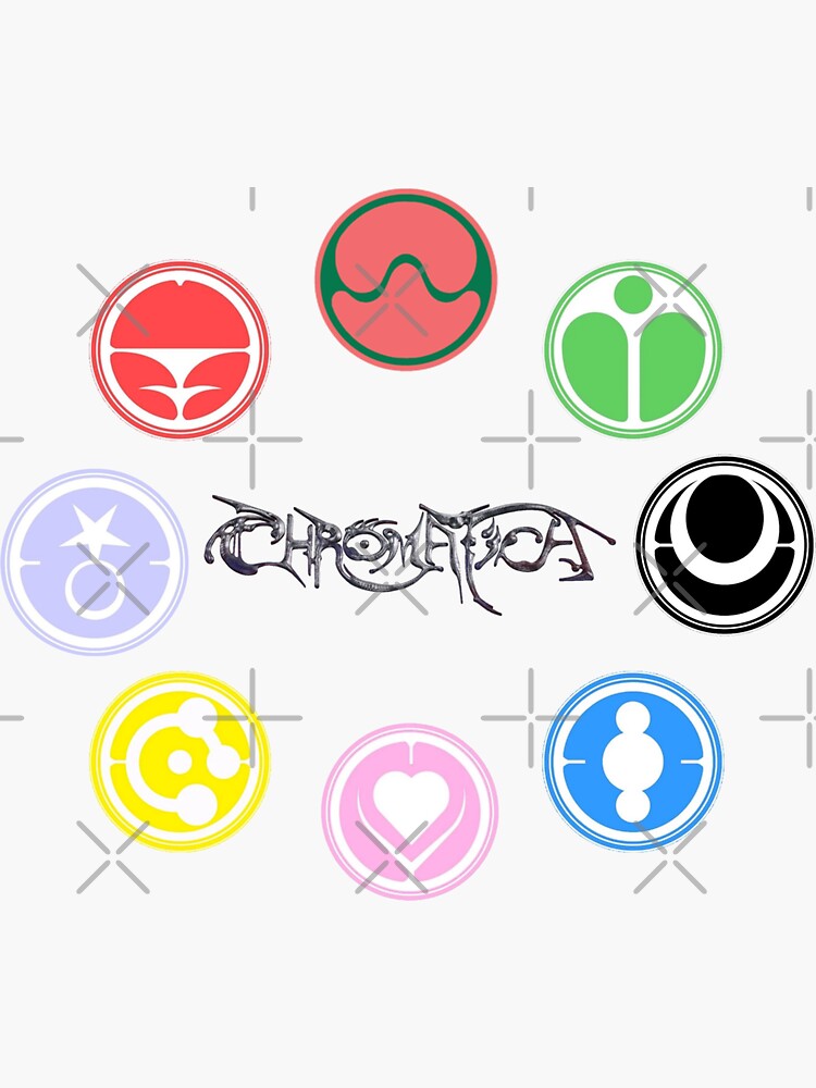 "Chromatica Tribes with white lining and the original logo" Sticker for ...