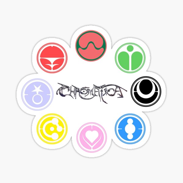 "Chromatica Tribes with white lining and the original logo" Sticker for ...