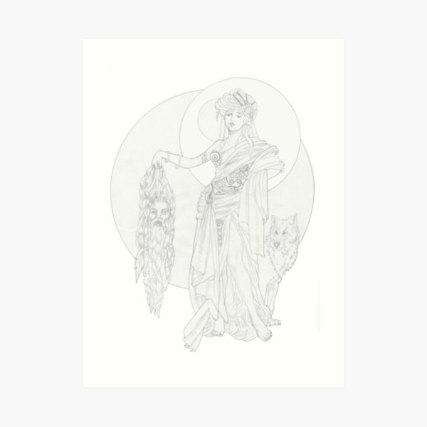 "hecate & Clytius" Art Print for Sale by redqueenself | Redbubble