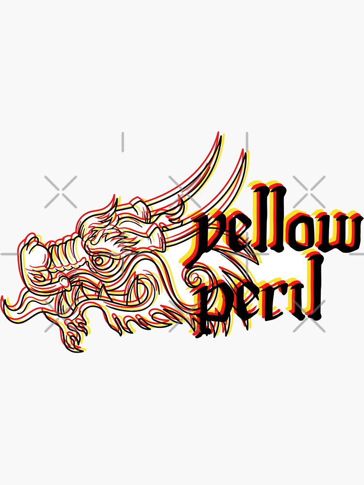"yellow peril asian azn pride" Sticker for Sale by marcadao99 | Redbubble