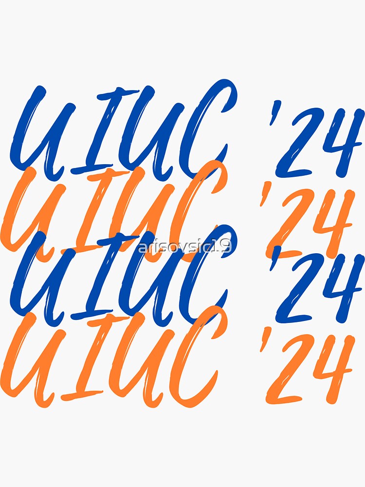 "UIUC class of '24" Sticker by arisovsic19 | Redbubble