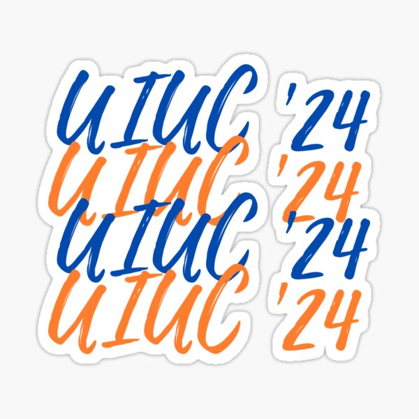 "UIUC class of '24" Sticker by arisovsic19 | Redbubble