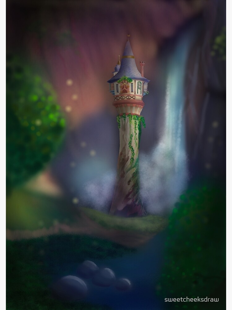 "Magical Hidden Tower" Postcard for Sale by sweetcheeksdraw | Redbubble