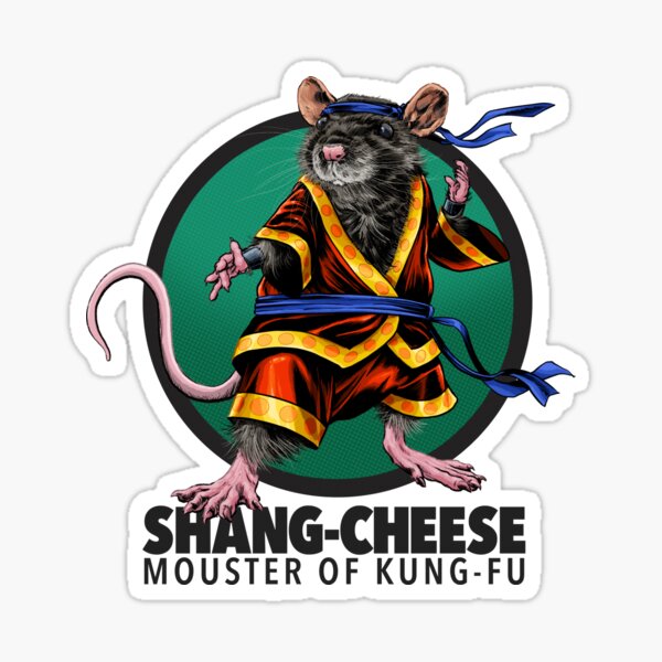 "Shang-Cheese, Mouster of Kung-Fu" Sticker for Sale by 13thFloorDesign ...