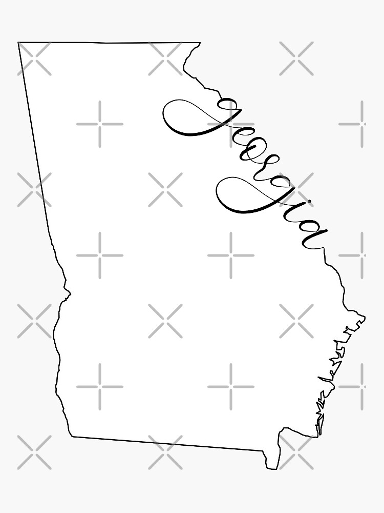 "georgia name outline" Sticker for Sale by melluminati | Redbubble